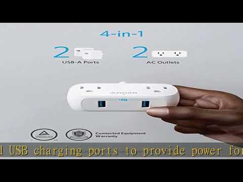 Anker Extension Cord,Mini Power Strip with USB Ports ,2 Outlets and 2 ...