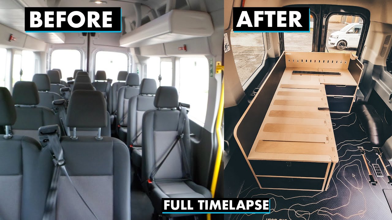 Transit Mini Bus VAN CONVERSION - Install and walkthrough - YouTube