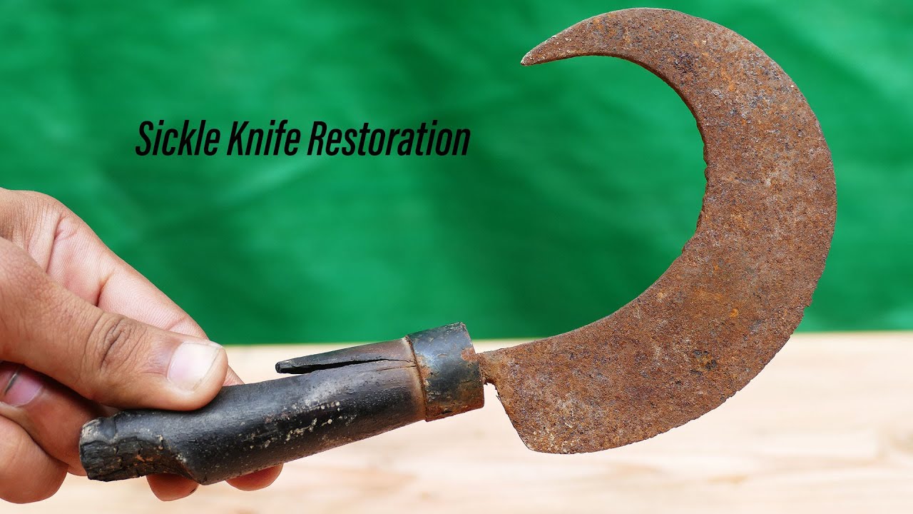 Old & Rusted Sickle Knife RESTORATION - YouTube