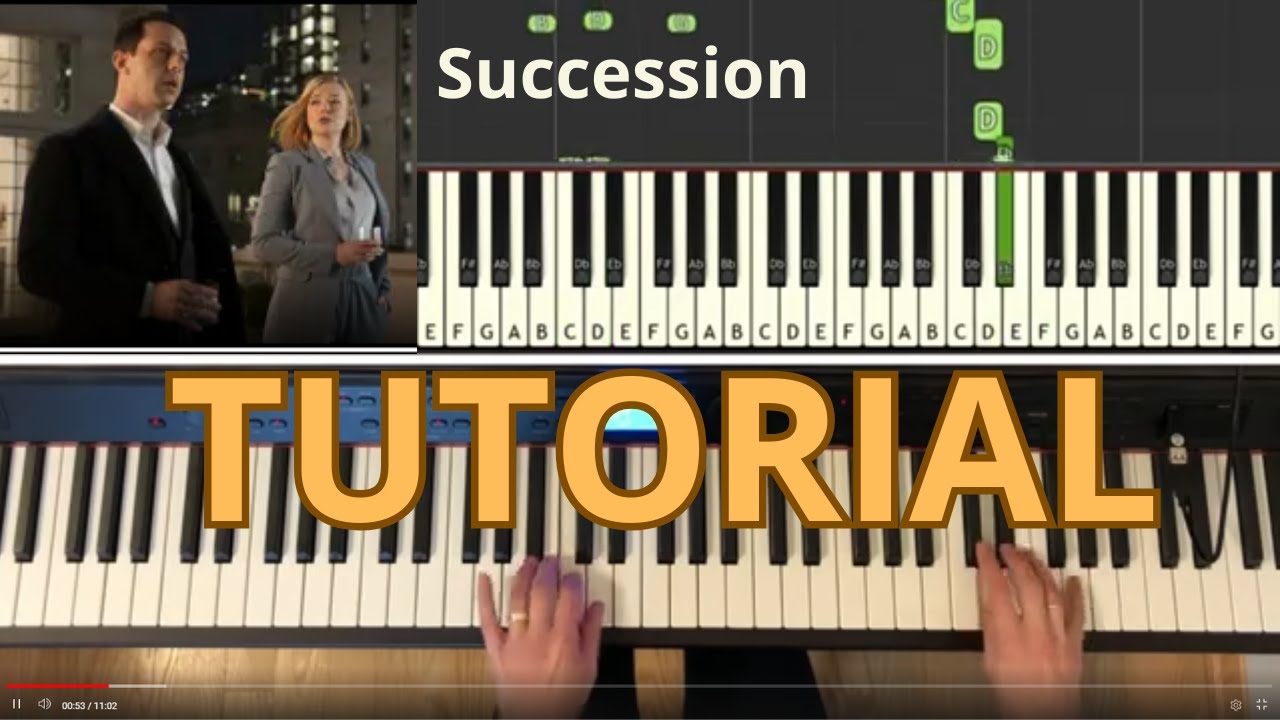 Succession theme song (piano), how to play, Synthesia, HBO Series # ...