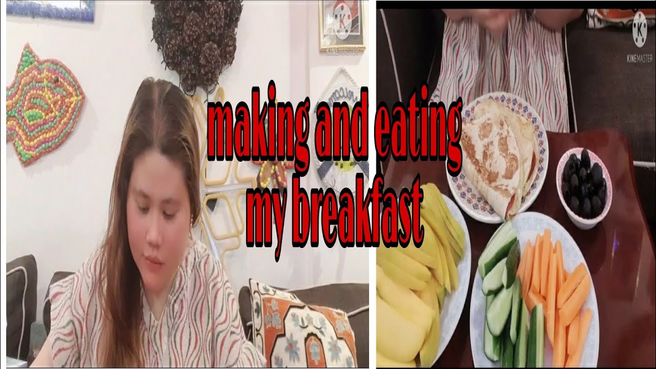MAKING and EATING MY BREAKFAST - YouTube
