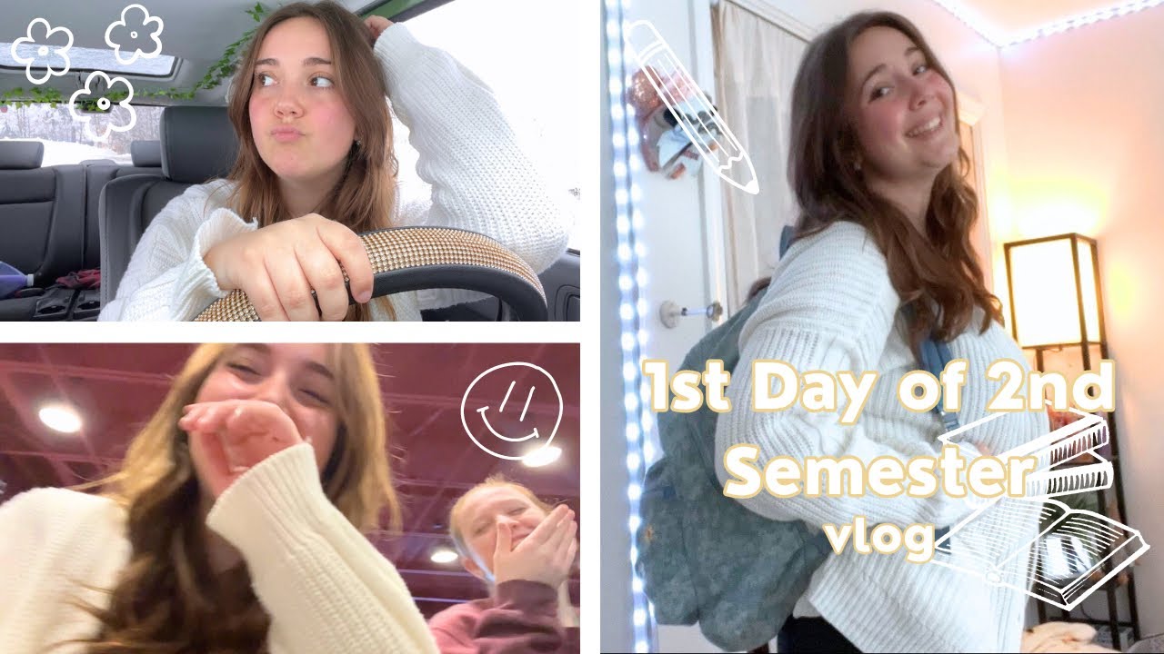 second semester of senior year! *first day* - YouTube