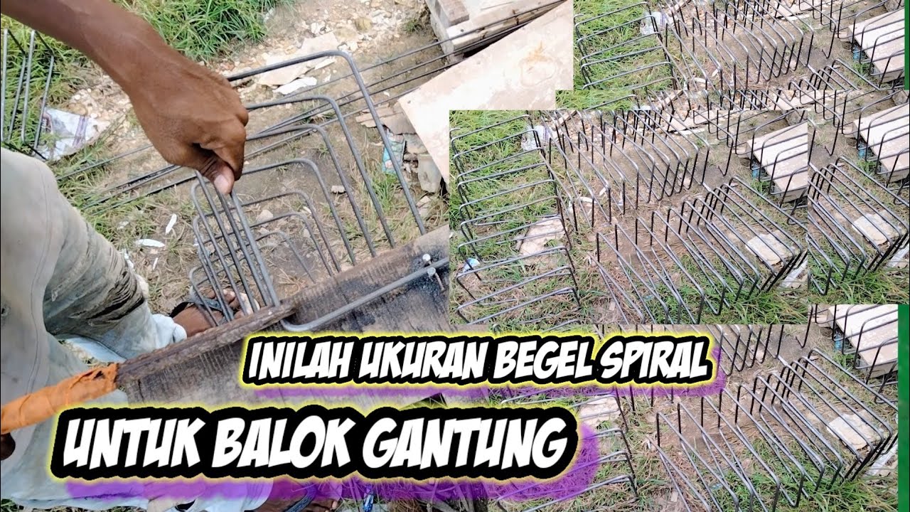 CARA MEMBUAT BESI BEGEL SPIRAL BALOK GANTUNG DENGAN CEPAT - YouTube