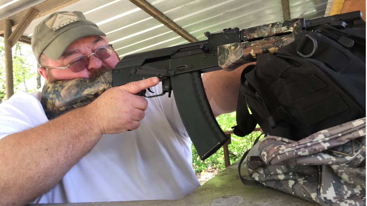 Saiga SGL 31 AK74 - Hydrographics - 300 Yards Iron Sights - YouTube