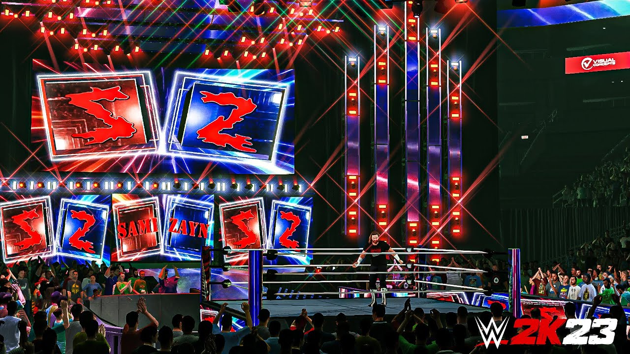 WWE 2K23 Sami Zayn Updated Entrance Graphics Pack w/Worlds Apart ...
