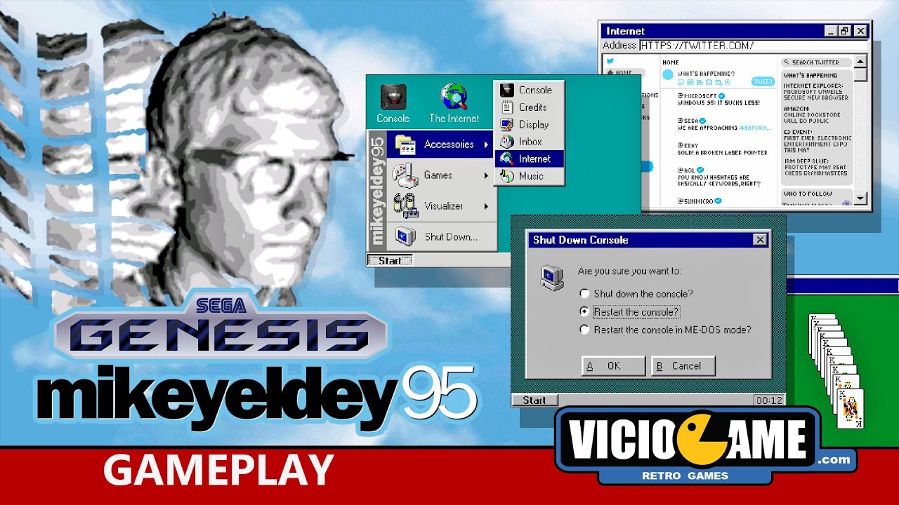 🎮 Mikeyeldey 95 (Mega Drive) Windows 95 simulator Gameplay - YouTube
