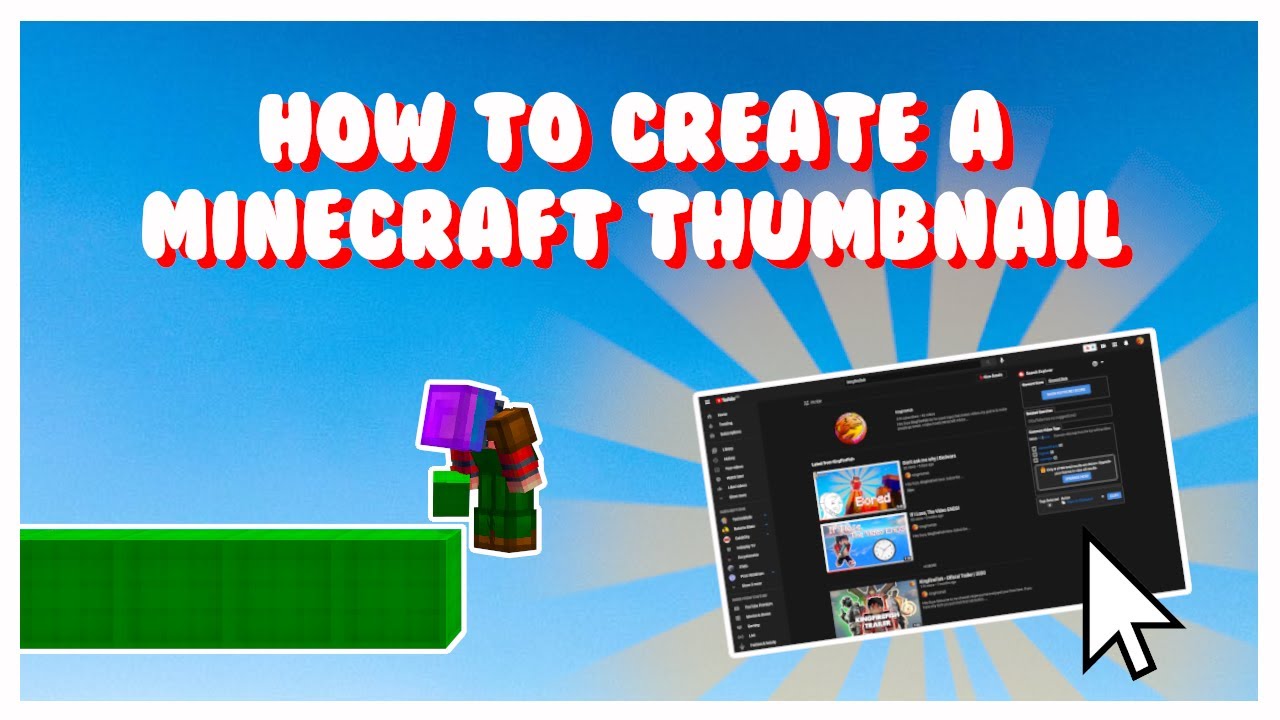How To Make Easy Minecraft Thumbnails FOR FREE - YouTube