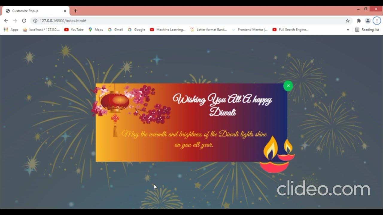Wishing Happy Diwali in Javascript Way - YouTube