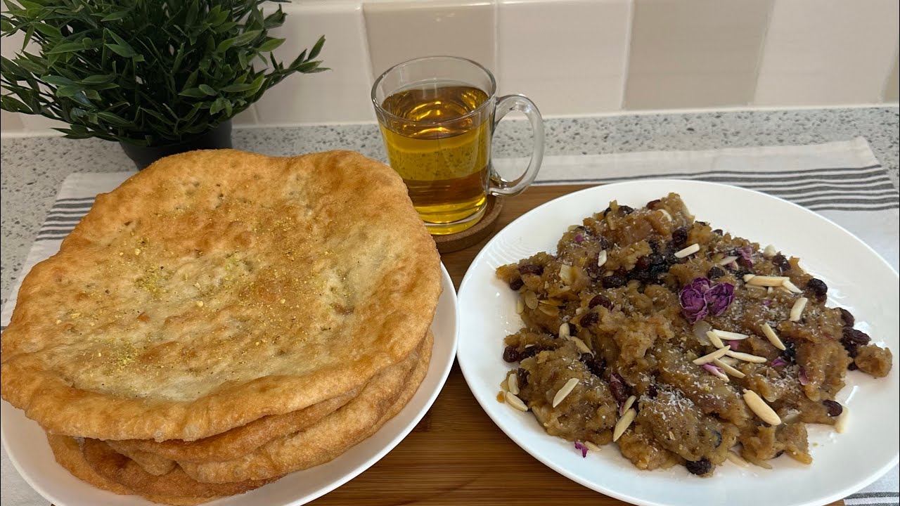 How to make halva and fry bread - YouTube