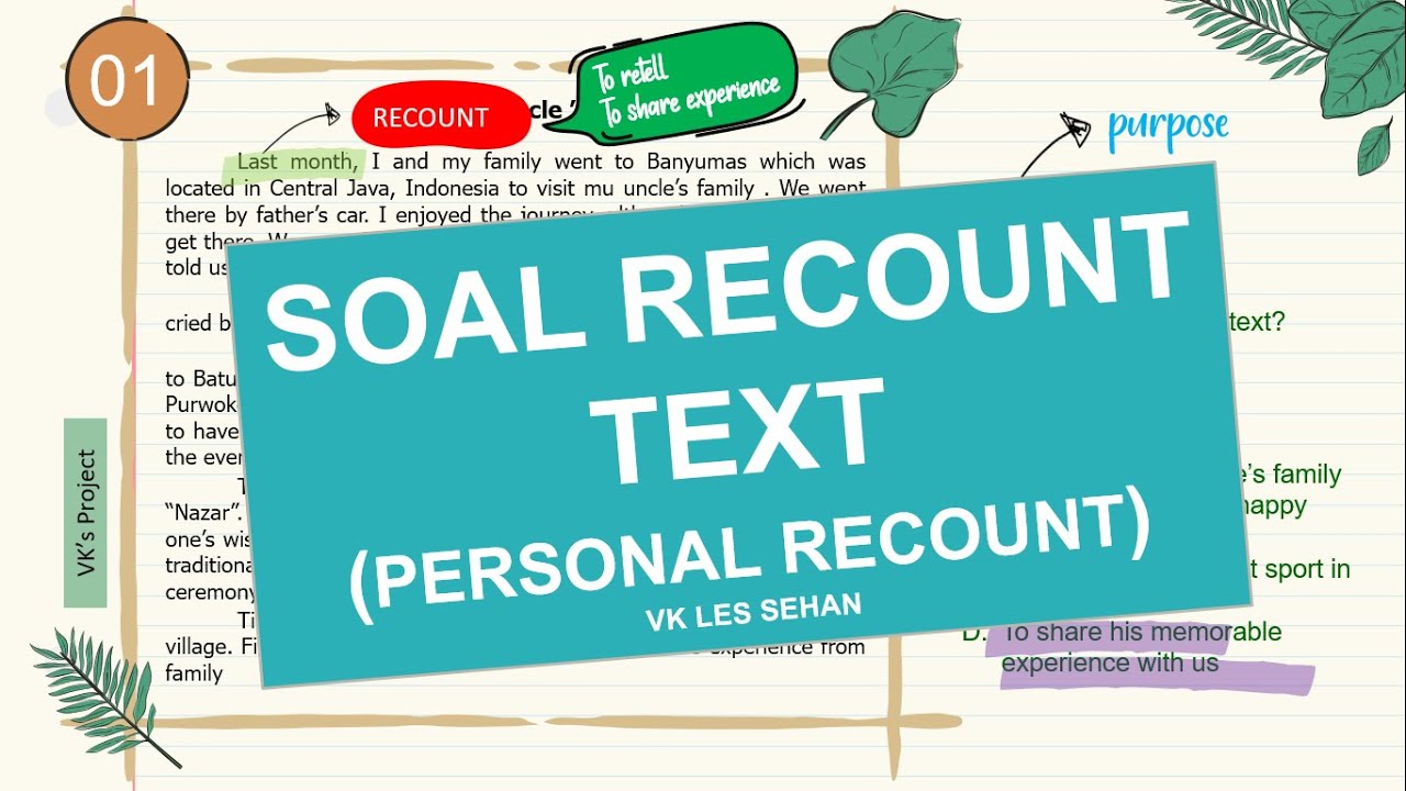 SOAL RECOUNT - PERSONAL RECOUNT - YouTube