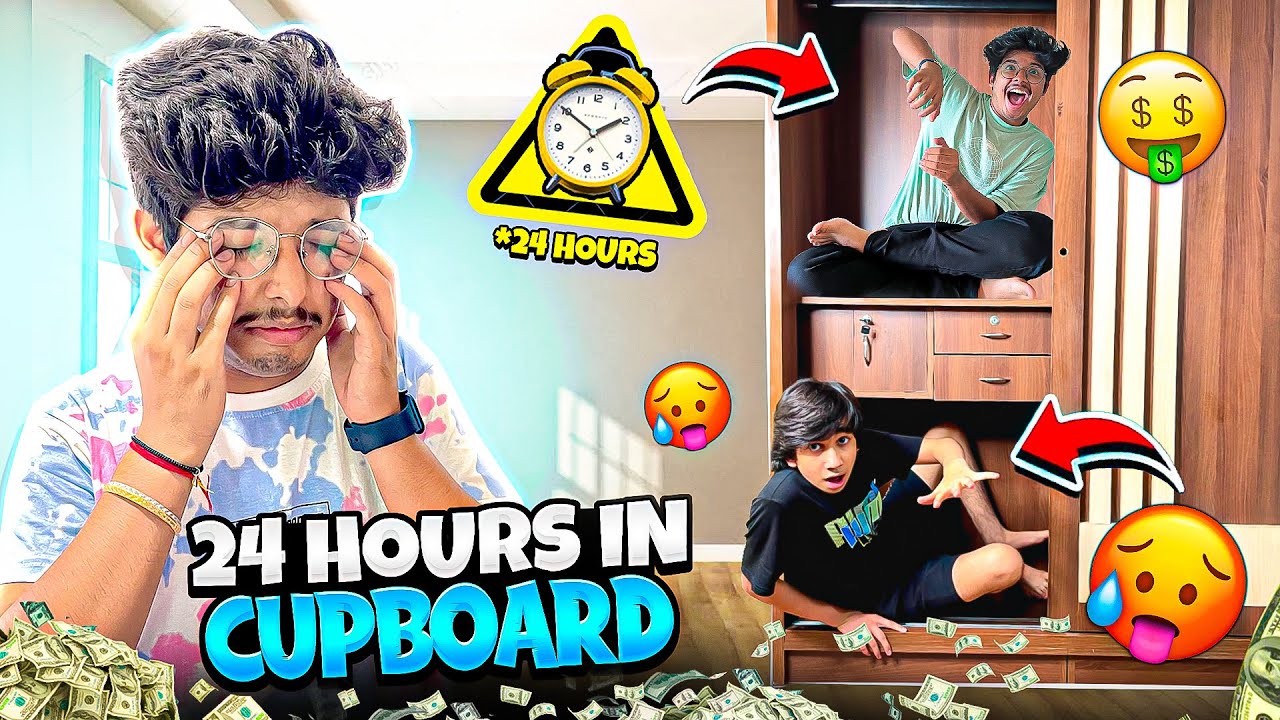 Living In Cupboard Of TSG Bootcamp For 24 Hours😍Who Can Survive Wins 20 ...