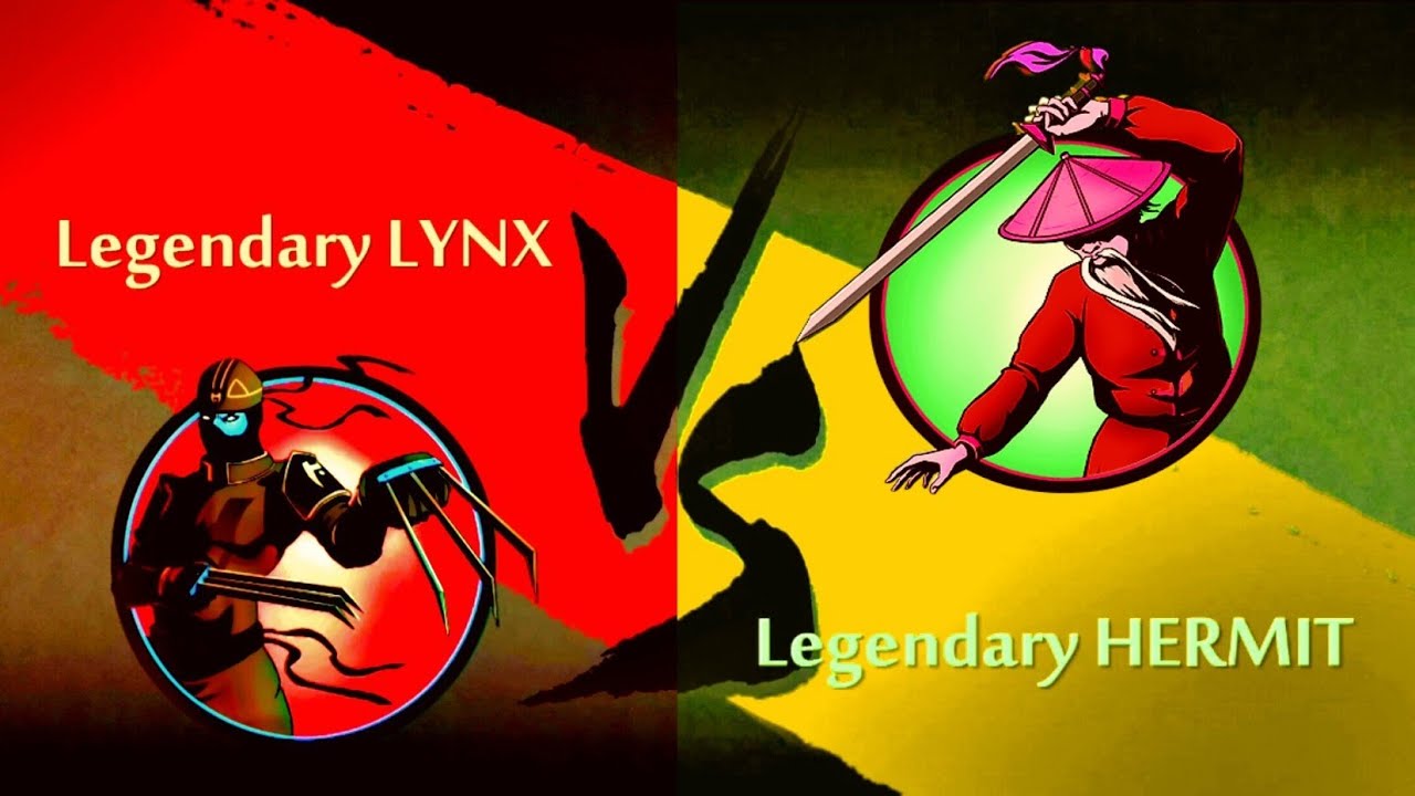 Shadow Fight 2 Legendary LYNX vs Legendary HERMIT - YouTube