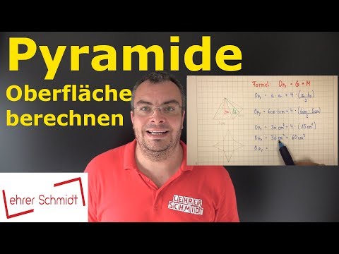 Pyramide - Oberfläche berechnen | Mathematik - einfach erklärt | Lehrerschmidt