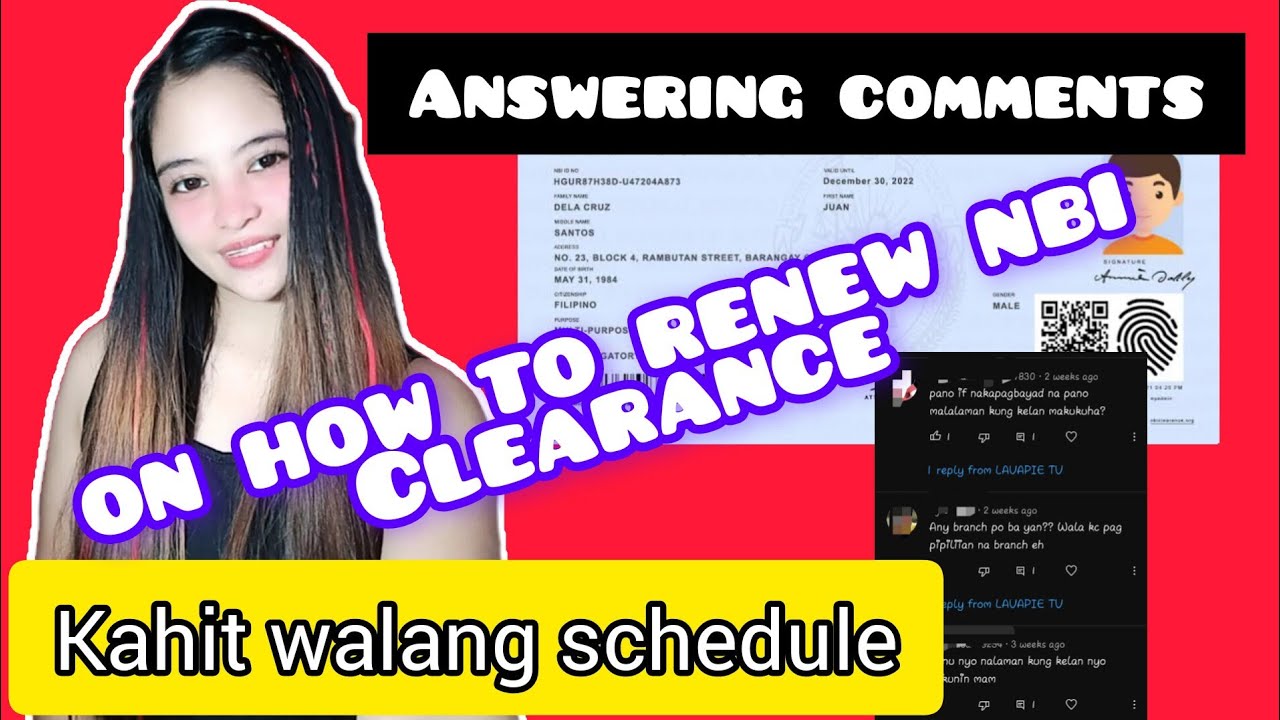 RENEWAL OF NBI, ANYTIME PWEDE MAKUHA#LAVAPIETV#viral #youtube #tutorial - YouTube