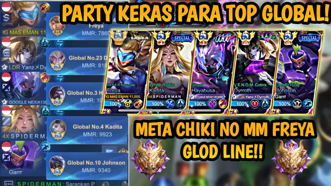 NEW META!! FREYA GOLD LANE? PARTY KERAS TOP GLOBAL HERO - Mobile ...
