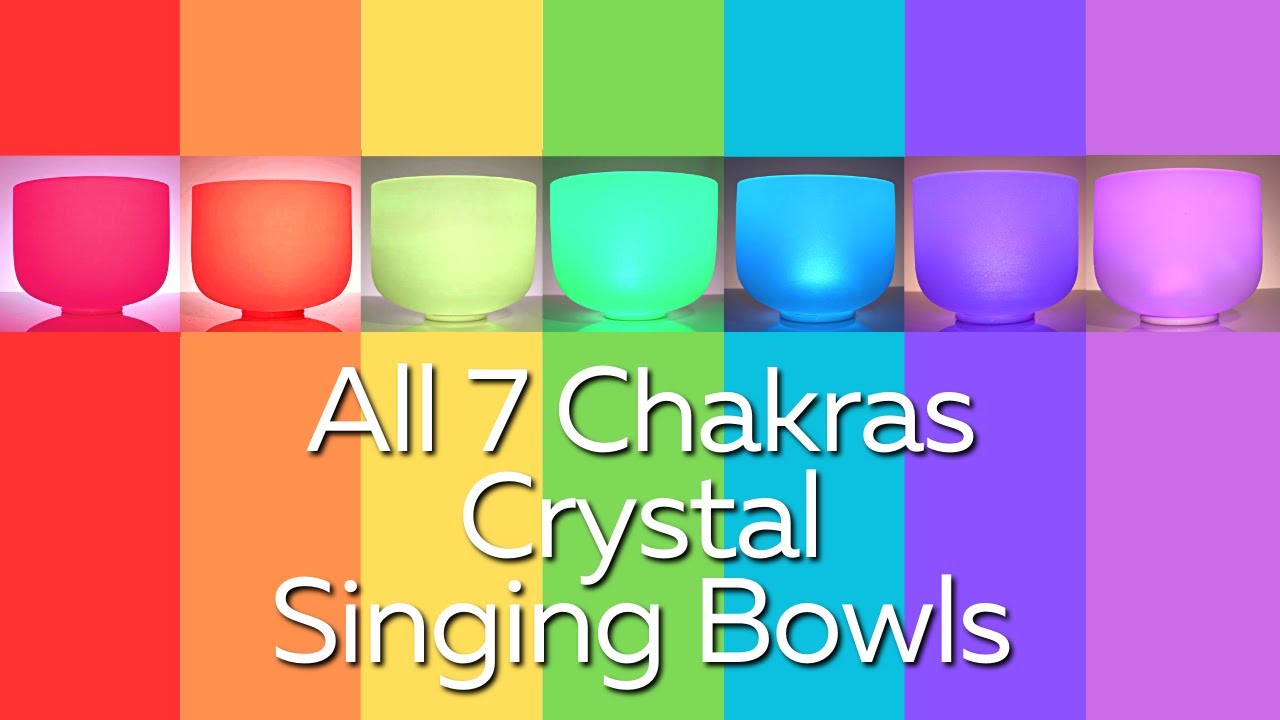 7 Chakras Crystal Singing Bowls | 3 min. each | 1 hr. Meditation - YouTube