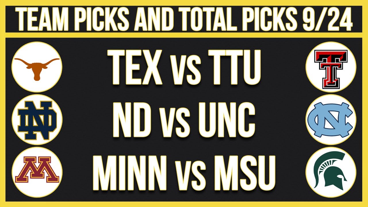 FREE College Football Picks Today 9/24/22 College Football Week 4 ...