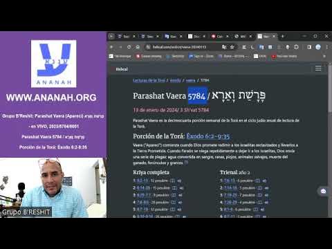 Grupo B'Reshit: Parashat Vaera (“Aparecí”) 5784 / פָּרָשַׁת וָאֵרָא- en VIVO 2023/6784 Parte 2 ...