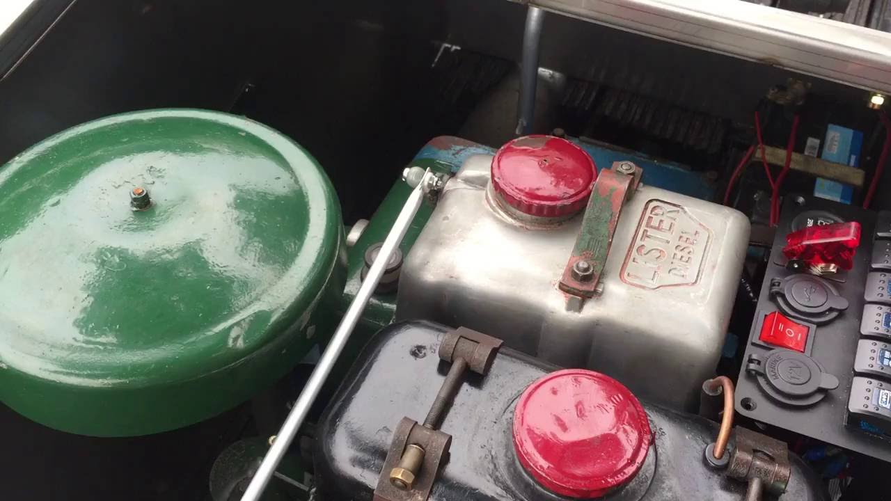 Lister SR1 as inboard boat engine - YouTube