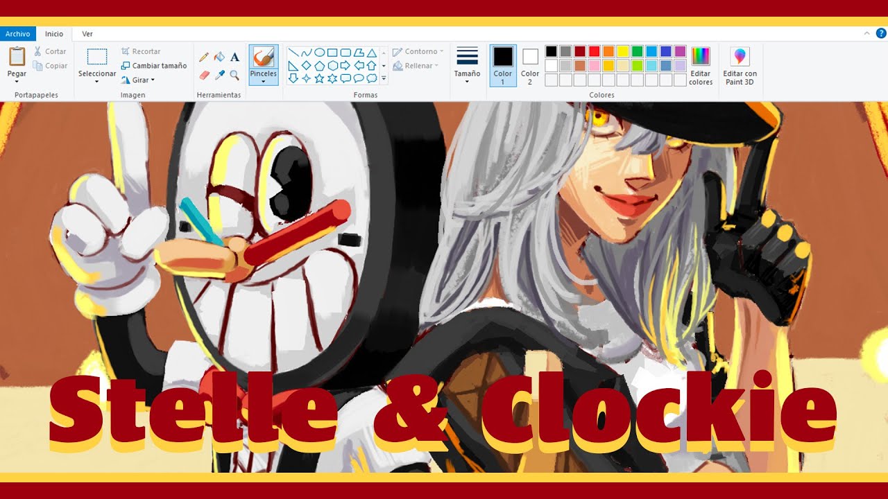 [ESP CC] Drawing HSR Stelle & Clockie in【MS Paint】 becuz I really liked ...