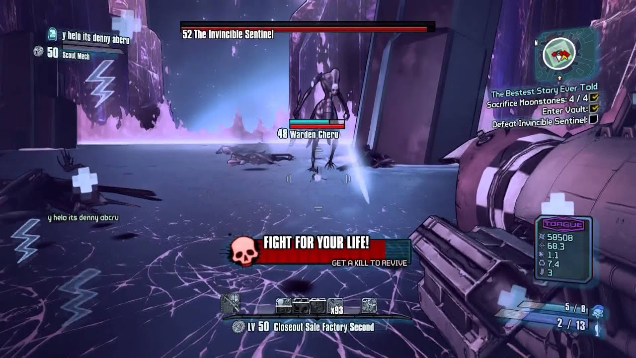 Borderlands: The-Pre Sequel Raidboss Lvl 52 ,,The Invincible Sentinel ...