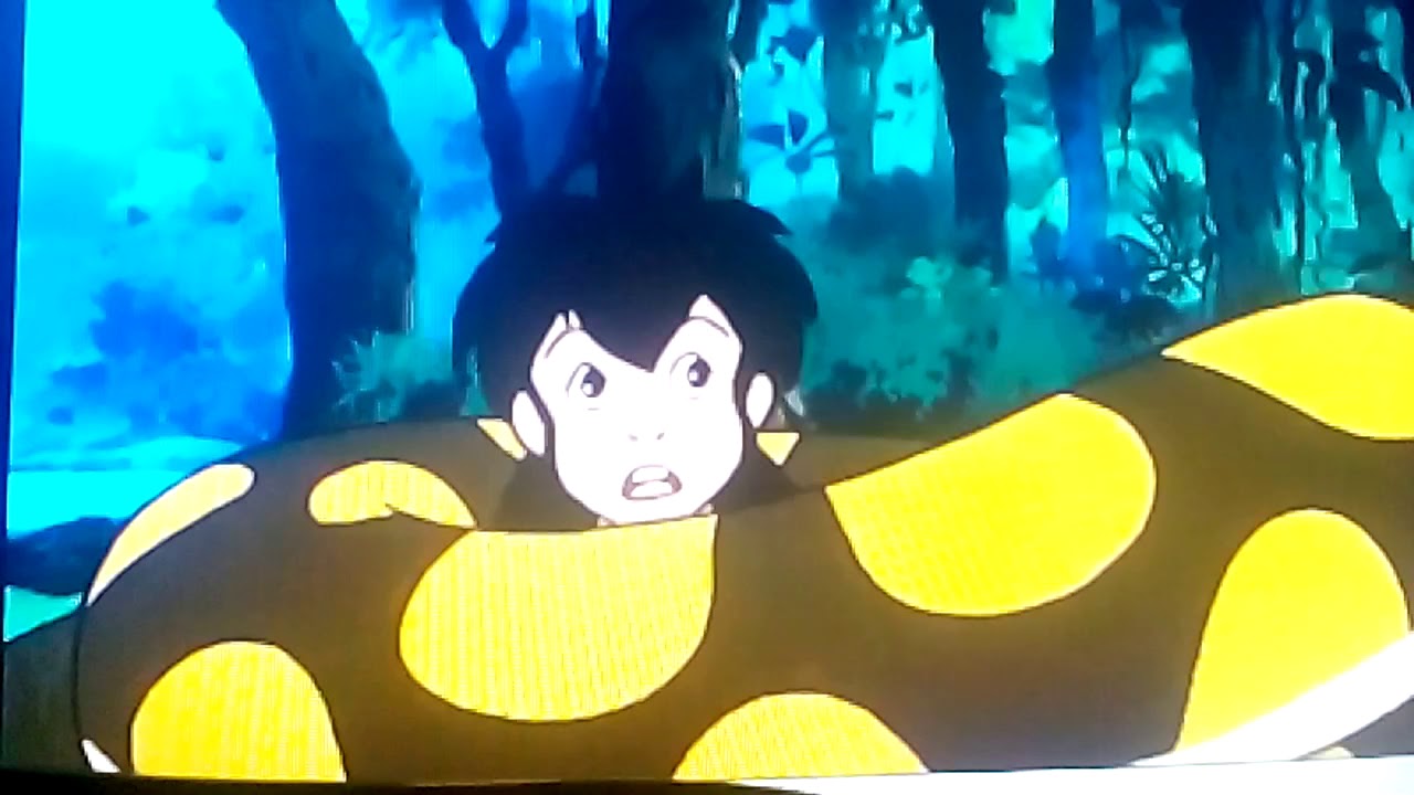 Shone Mowgli in Kaa's coils from the jungle book - YouTube