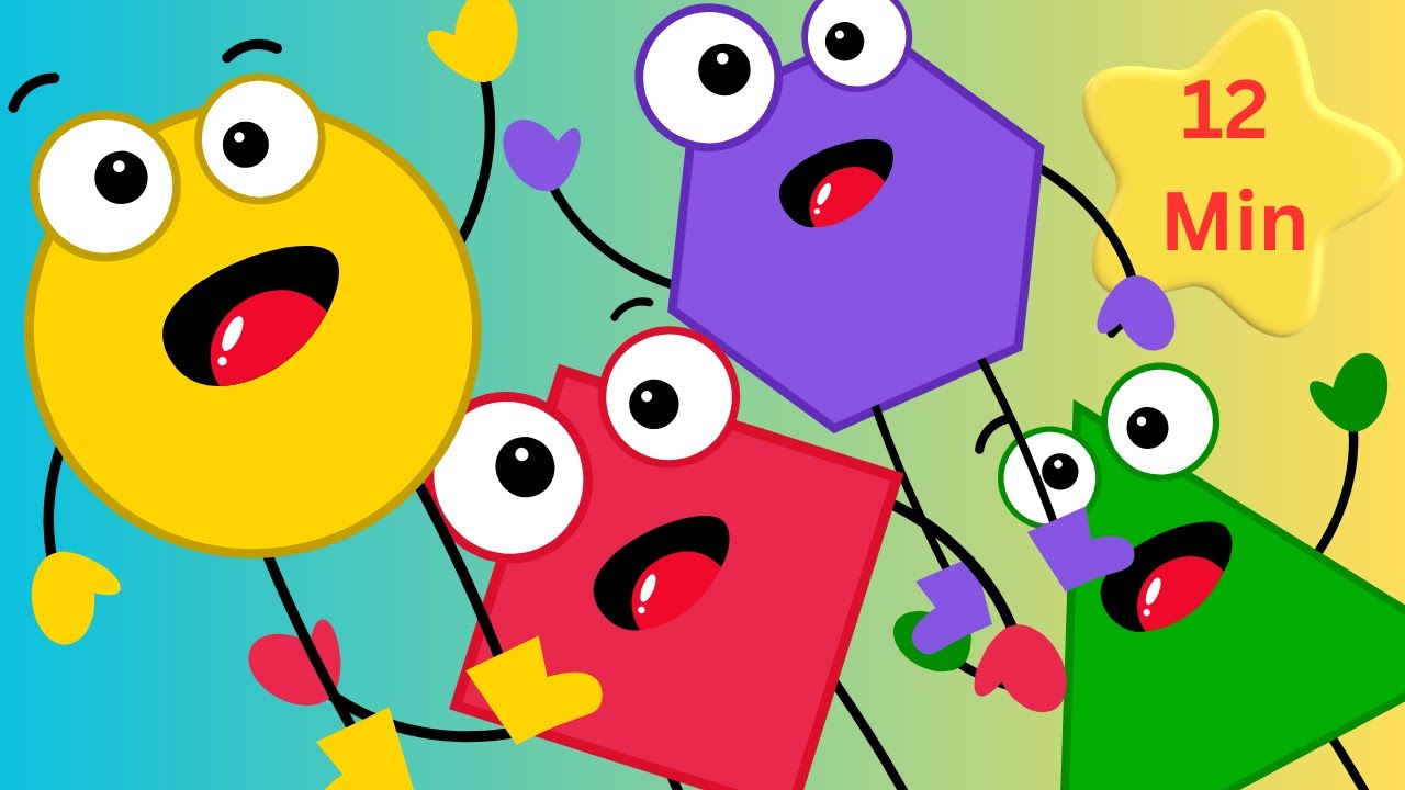 DANCING SHAPES COLORFUL | Baby Sensory Video - YouTube