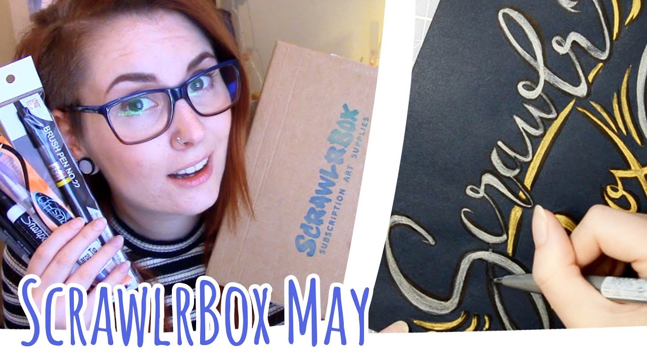 SCRAWLRBOX Art Box Unboxing + Speed Painting (Writing ScrawlrBox) - YouTube
