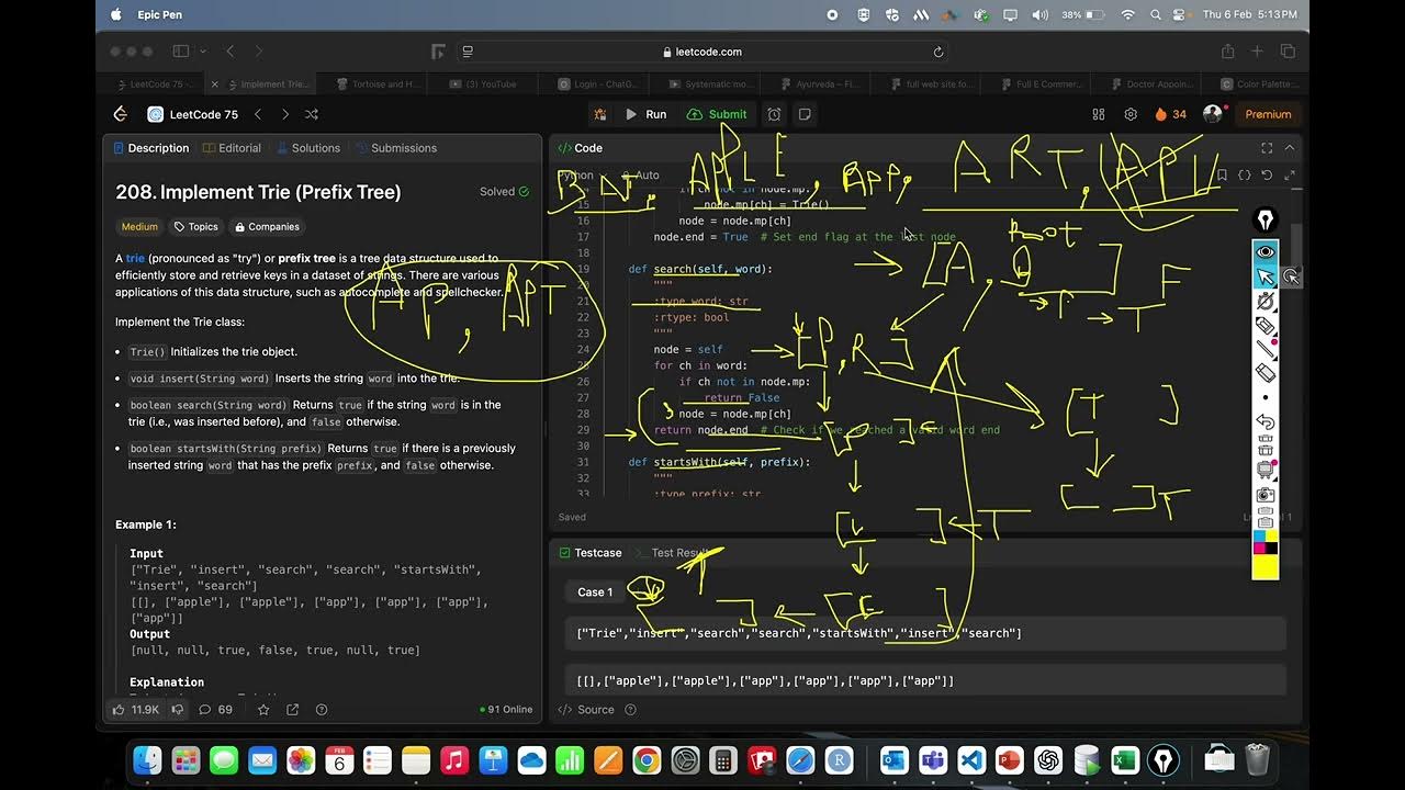 Trie Implementation from Scratch🔥 | LEETCODE 75 | 208. Implement Trie (Prefix Tree) | Python ...