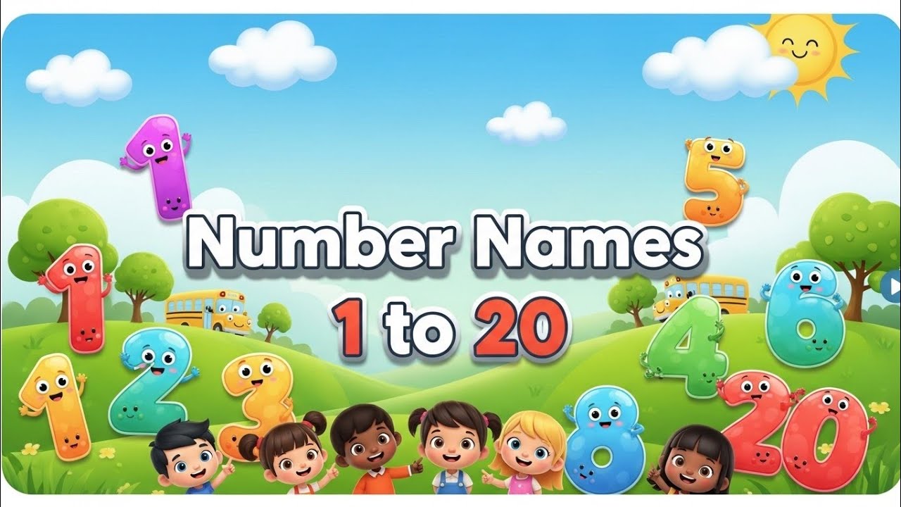 Number names 1 to 20 | Number names with spelling | Number name | Learn ...