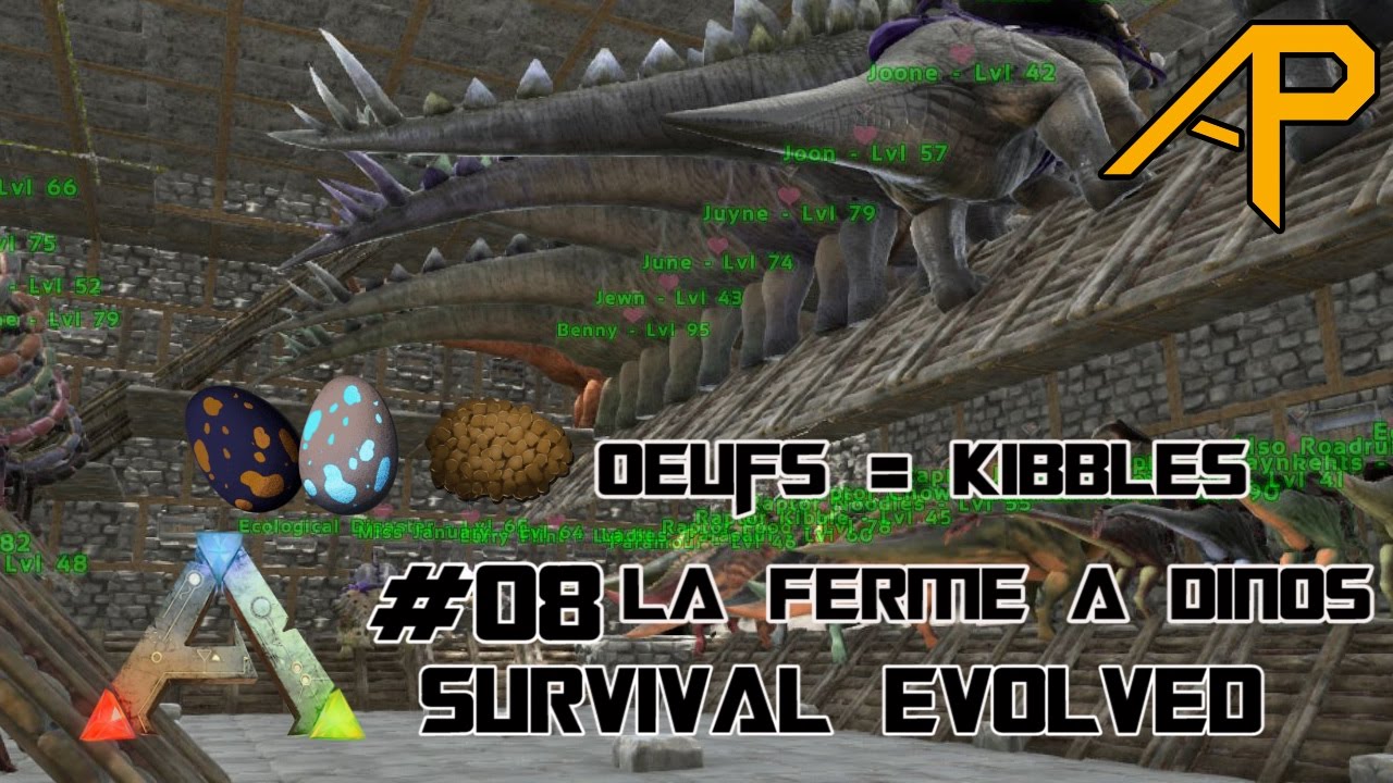 Ark: Survival Evolved S1 EP8 La ferme à Dinos ( oeufs=Kibbles) - YouTube