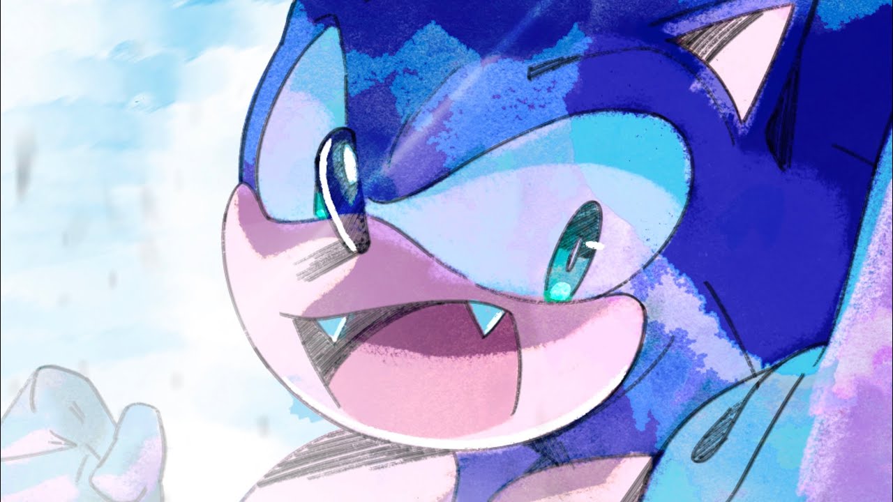 Sonic the Hedgehog fighting pose speed drawing - YouTube