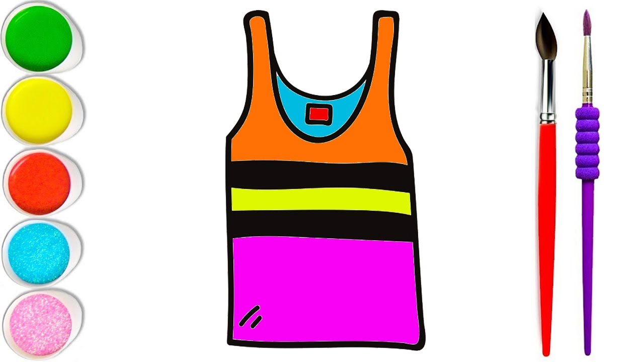 How To Draw and Coloring Vest Step by Step For Beginner - YouTube