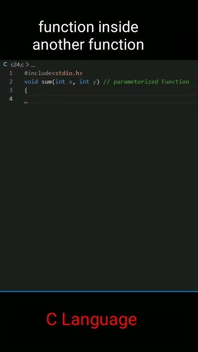 function inside another function in C language - YouTube