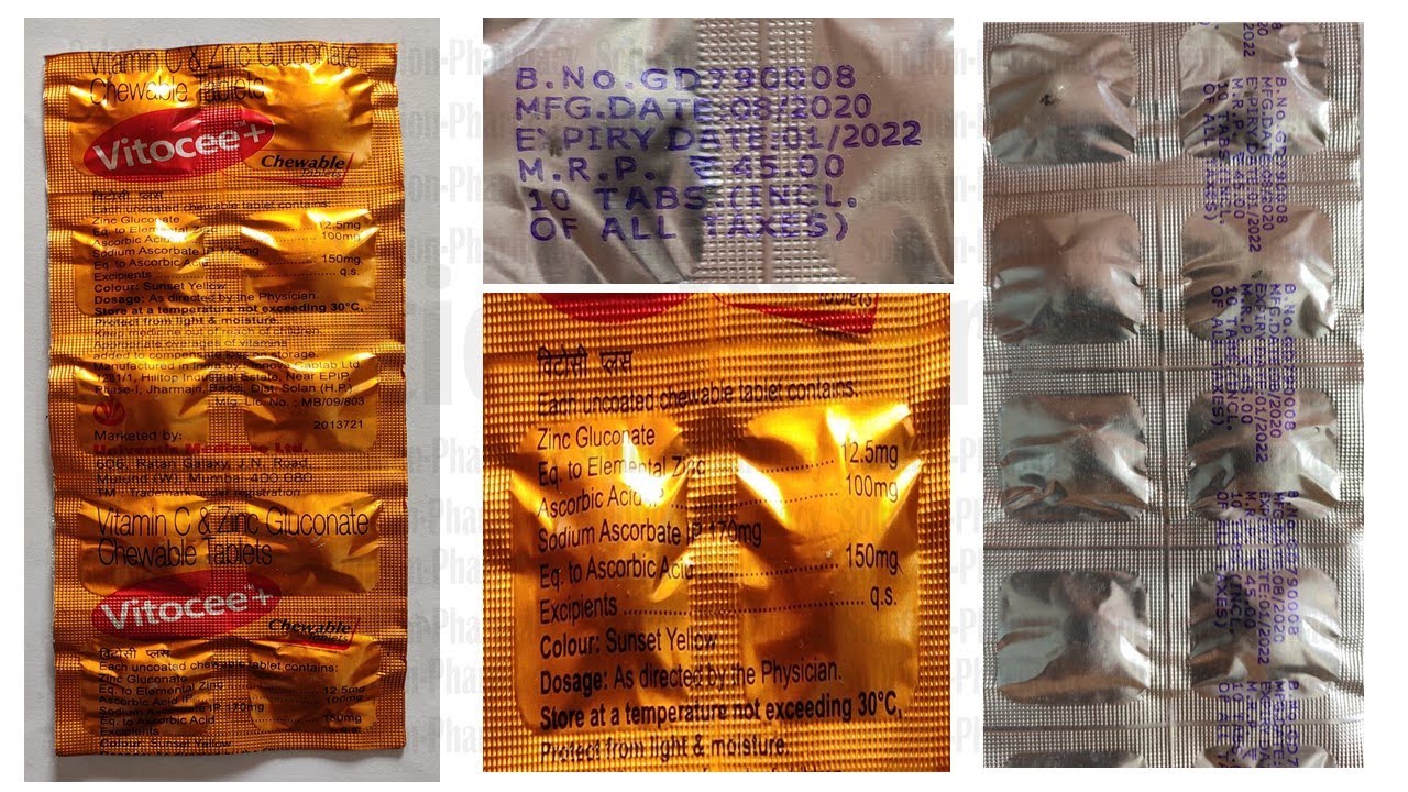 Vitocee +Tablet = Vitamin C + Zinc Tablet | Vitocee Tablet for Covid 19 ...