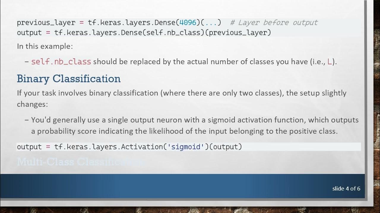 Understanding the Output Layer in Image Classification for Neural ...