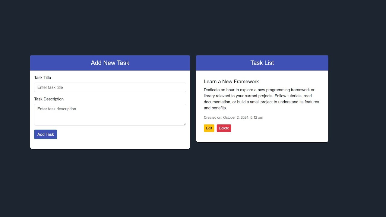 To-Do Task App Using PHP & MYSQL Tutorial - YouTube