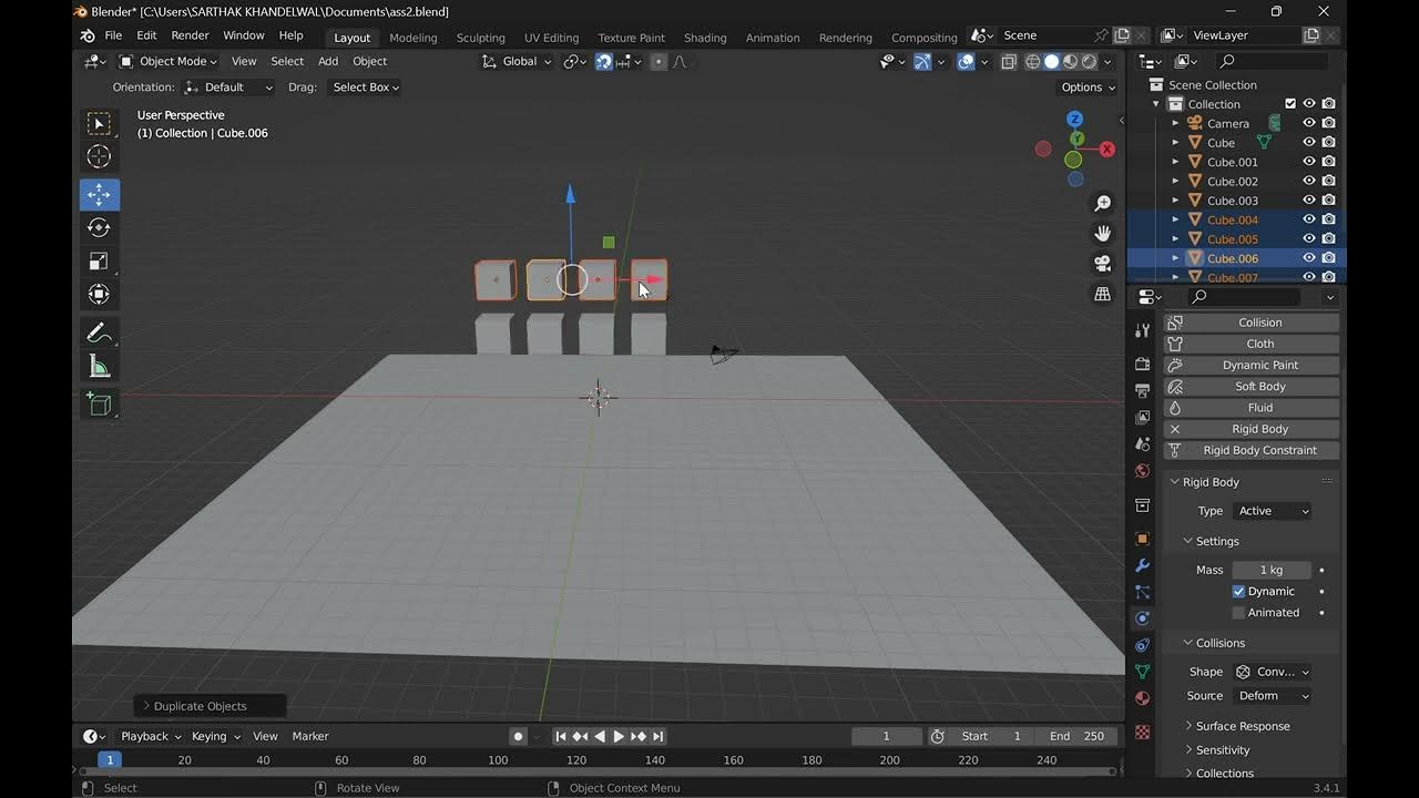 Rigid Body Physics Blender - YouTube