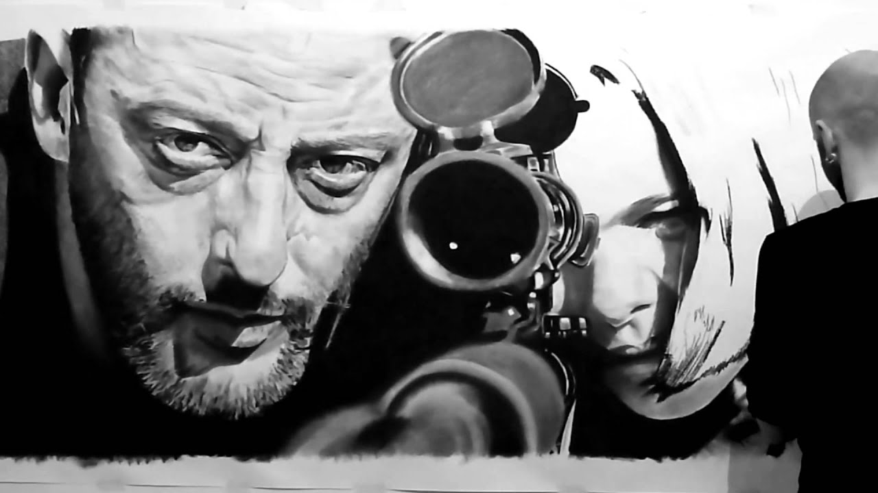 HUGE Leon portrait by Barry Jazz Finnegan - YouTube