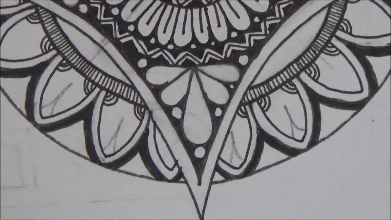mini mandala speed drawing - YouTube