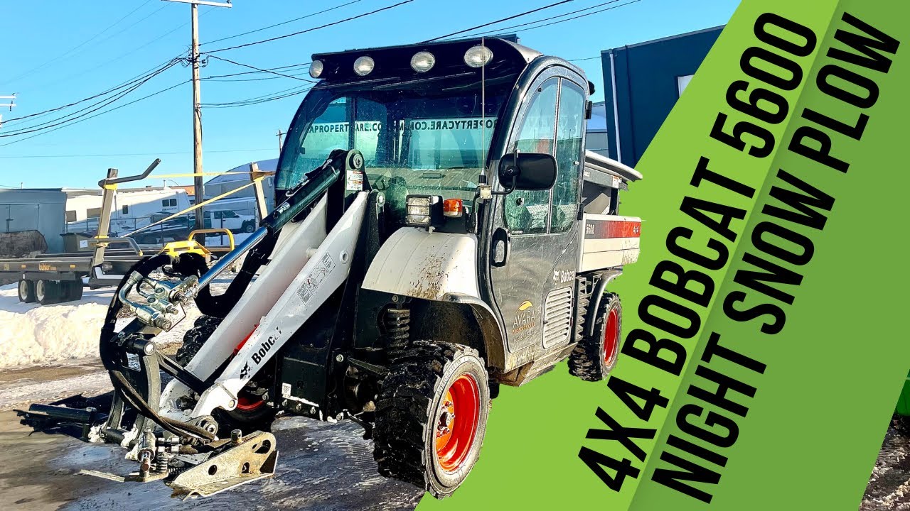 Bobcat Toolcat 5600 W/ Angle Blade & Sander - YouTube