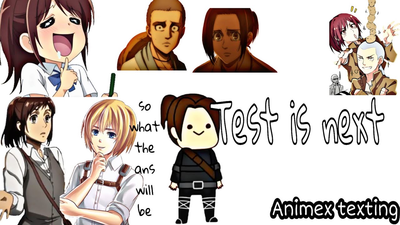 Aot High school: Test is next | part 8 | aot texting story - YouTube