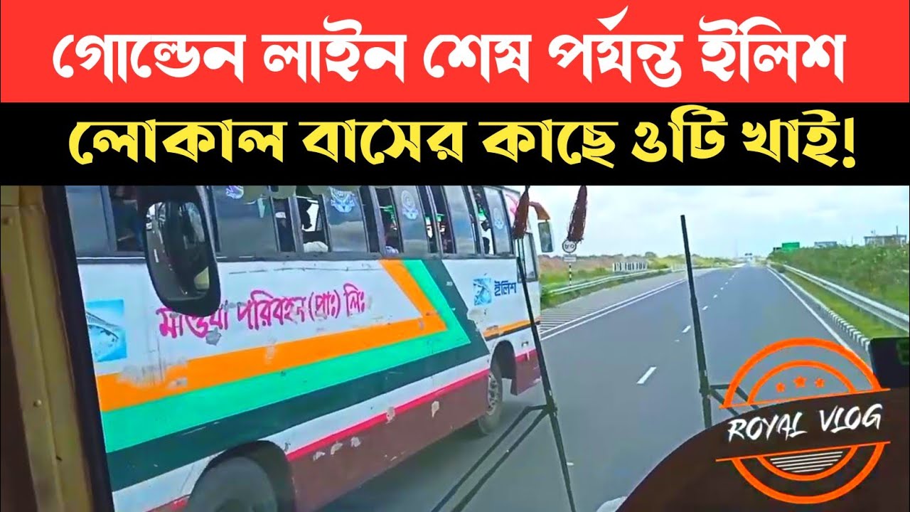 গোল্ডেন লাইন বাস শেষ পর্যন্ত ইলিশ লোকালের কাছে ওটি খেলো। Elish bus ot ...