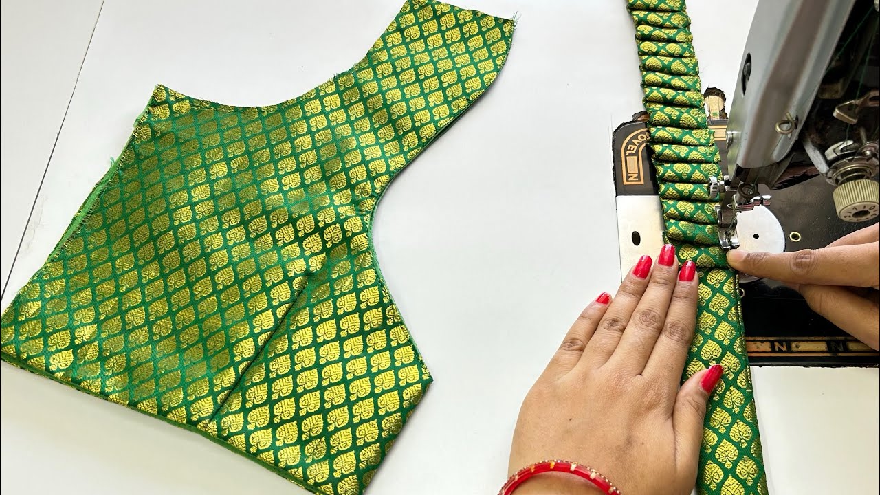 Frill Blouse Design | Cutting And Stitching Back Neck Blouse Design ...