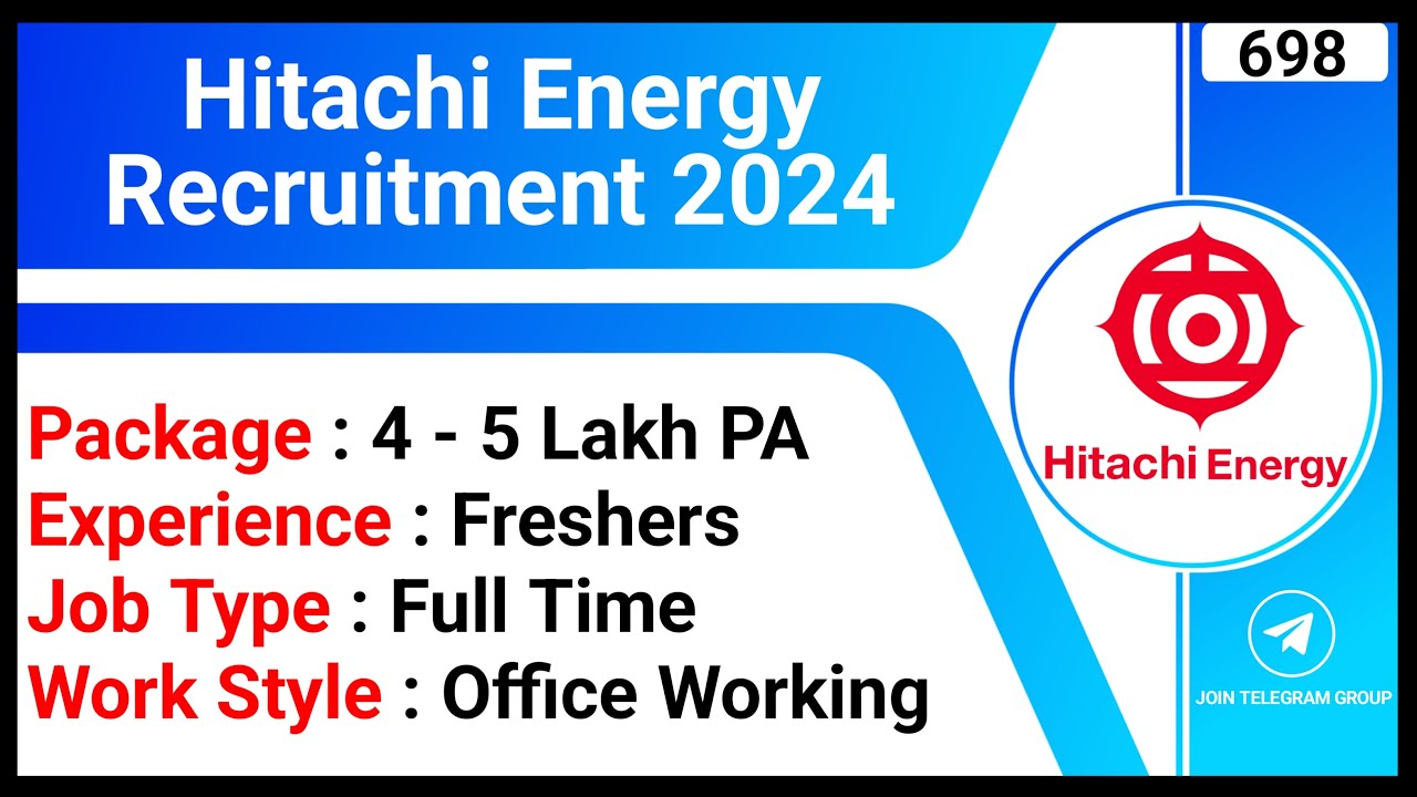 Hitachi Energy Recruitment 2024 | Full Time Jobs | Entry Level Jobs ...