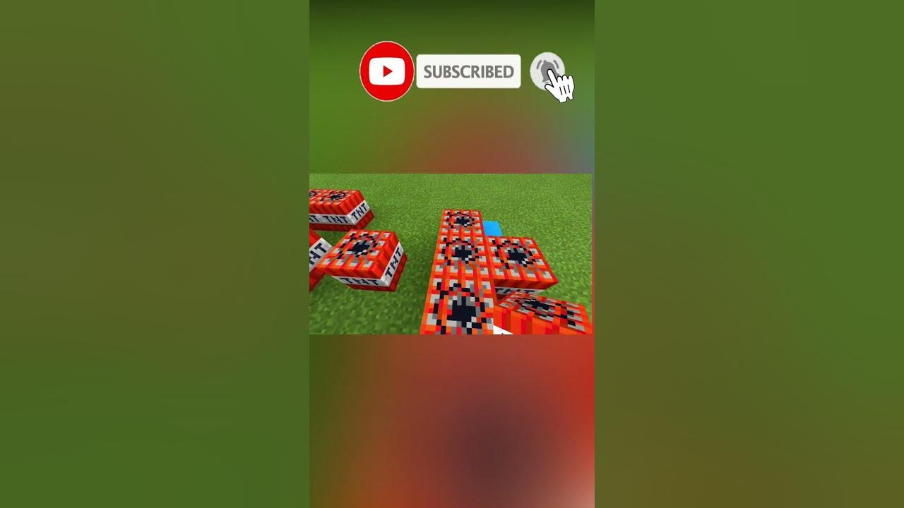 Minecraft Tnt Heart Trick ️ Shorts Youtube