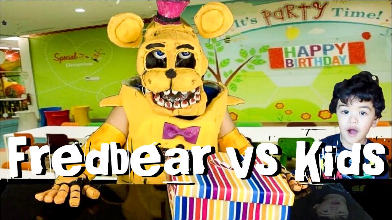 Real FNAF FREDBEAR vs KIDS - Five Nights at Freddy's Surprise Egg - YouTube