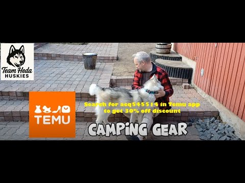 Making a review with Havu the husky - Temu Camping gear - YouTube