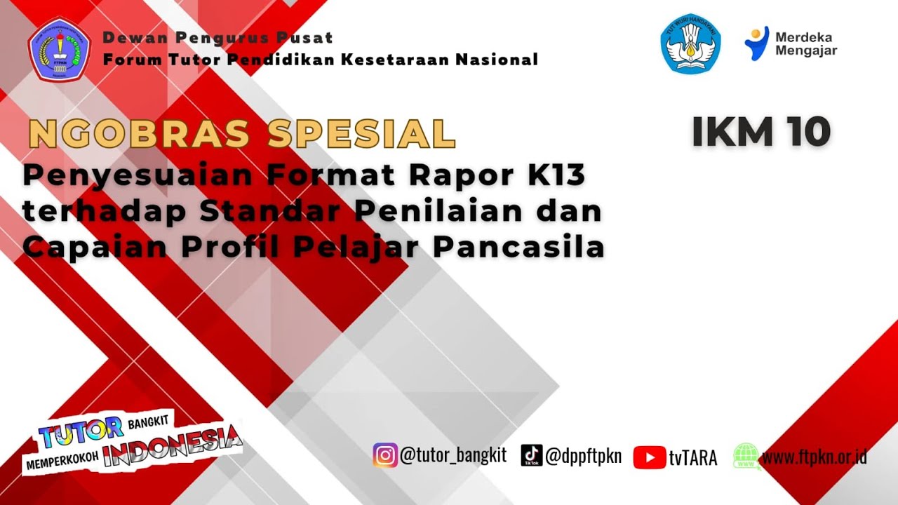 NGOBRAS 10 Format Rapor K13 terhadap Standar Penilaian dan capaian ...