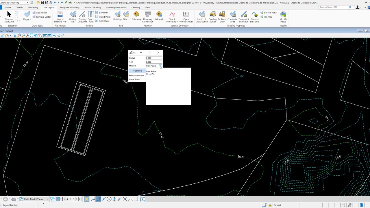 How to Place a Building Pad in OpenSite Designer - YouTube